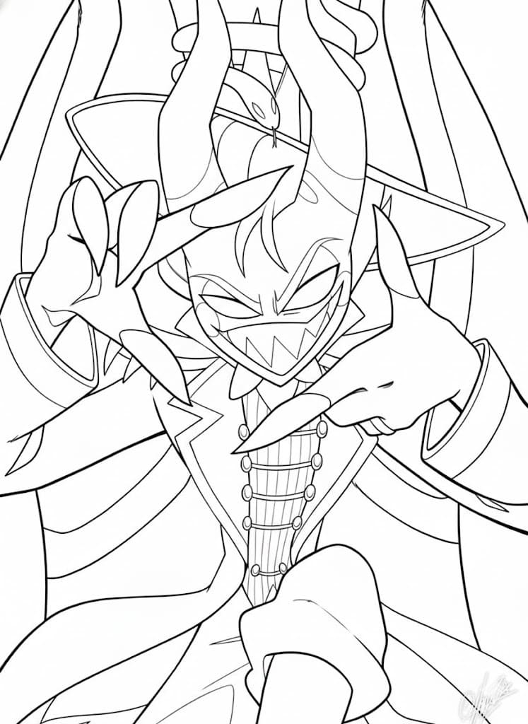 Fise de Colorat cu Imagine Hazbin Hotel gratuit - Descărcați, imprimați ...