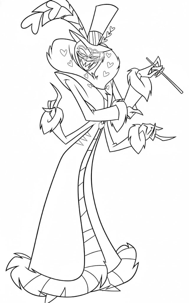 Fise de Colorat cu Imagine Hazbin Hotel imprimabil - Descărcați ...