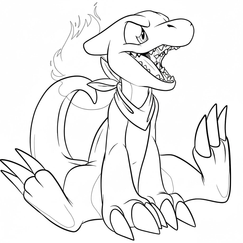 Planse de Colorat cu Charmeleon - Desene de Colorat