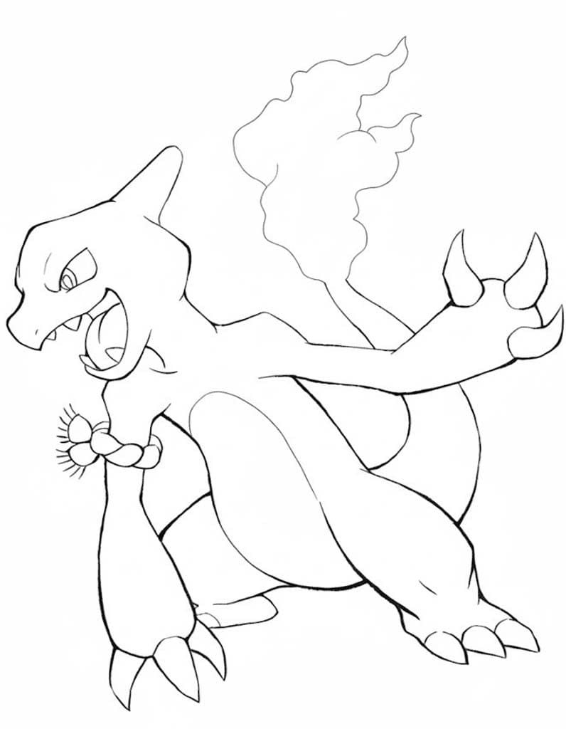 Fise de Colorat cu Desenează Charmeleon simplu - Descărcați, imprimați ...