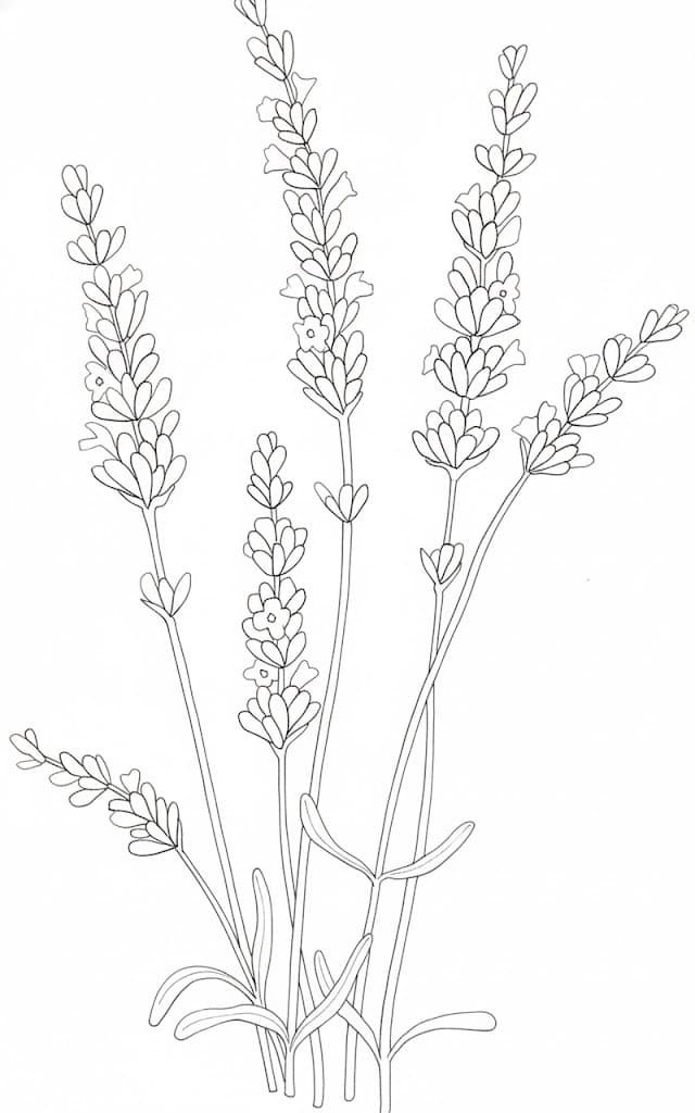 Fise de Colorat cu Desenează Lavandă imprimabil - Descărcați, imprimați ...