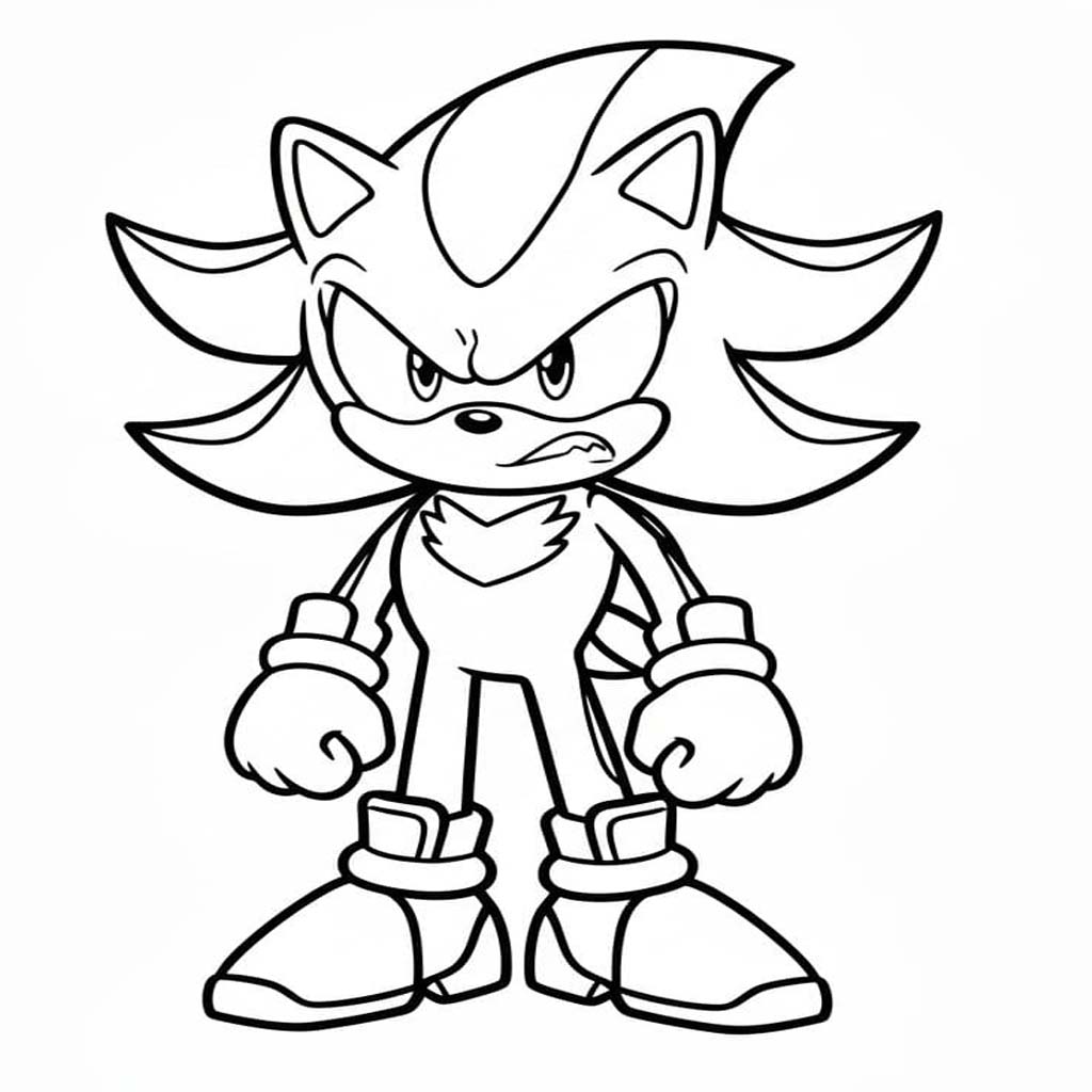 Fise de Colorat cu Shadow Sonic gratuit bazic - Descărcați, imprimați ...