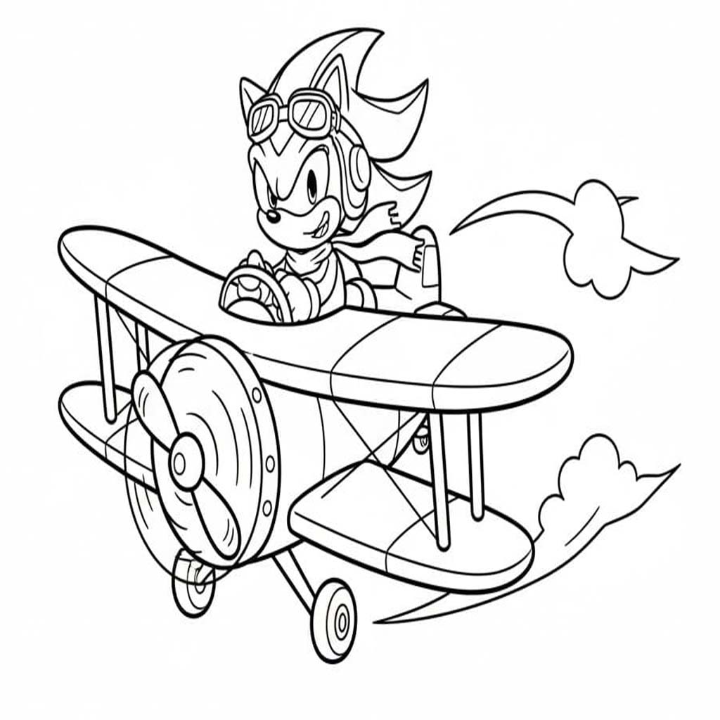 Fise de Colorat cu Desenează Shadow Sonic imprimabil bazic - Descărcați ...
