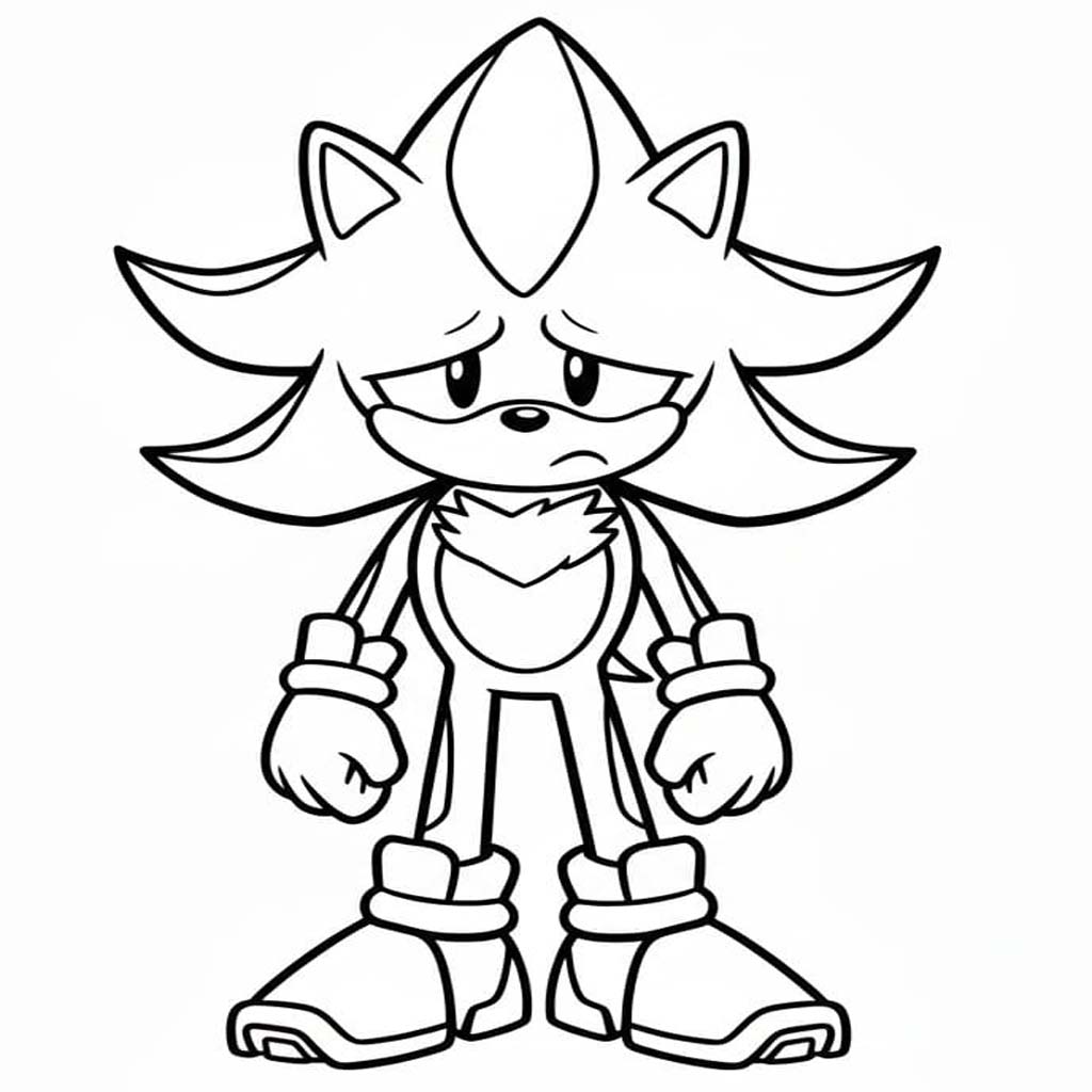 Fise de Colorat cu Desenează Shadow Sonic uşor la copii - Descărcați ...