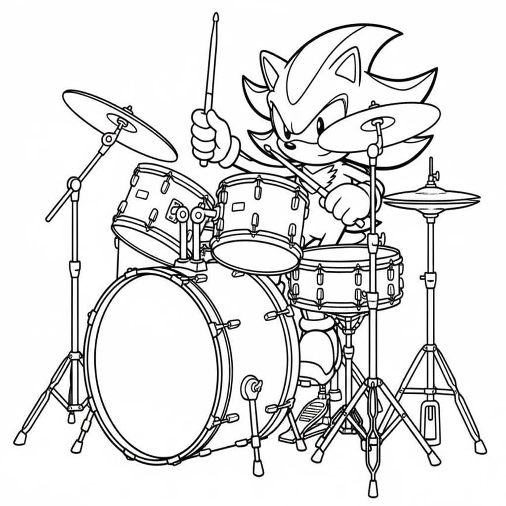 Fise de Colorat cu Desenează Shadow Sonic - Descărcați, imprimați sau ...