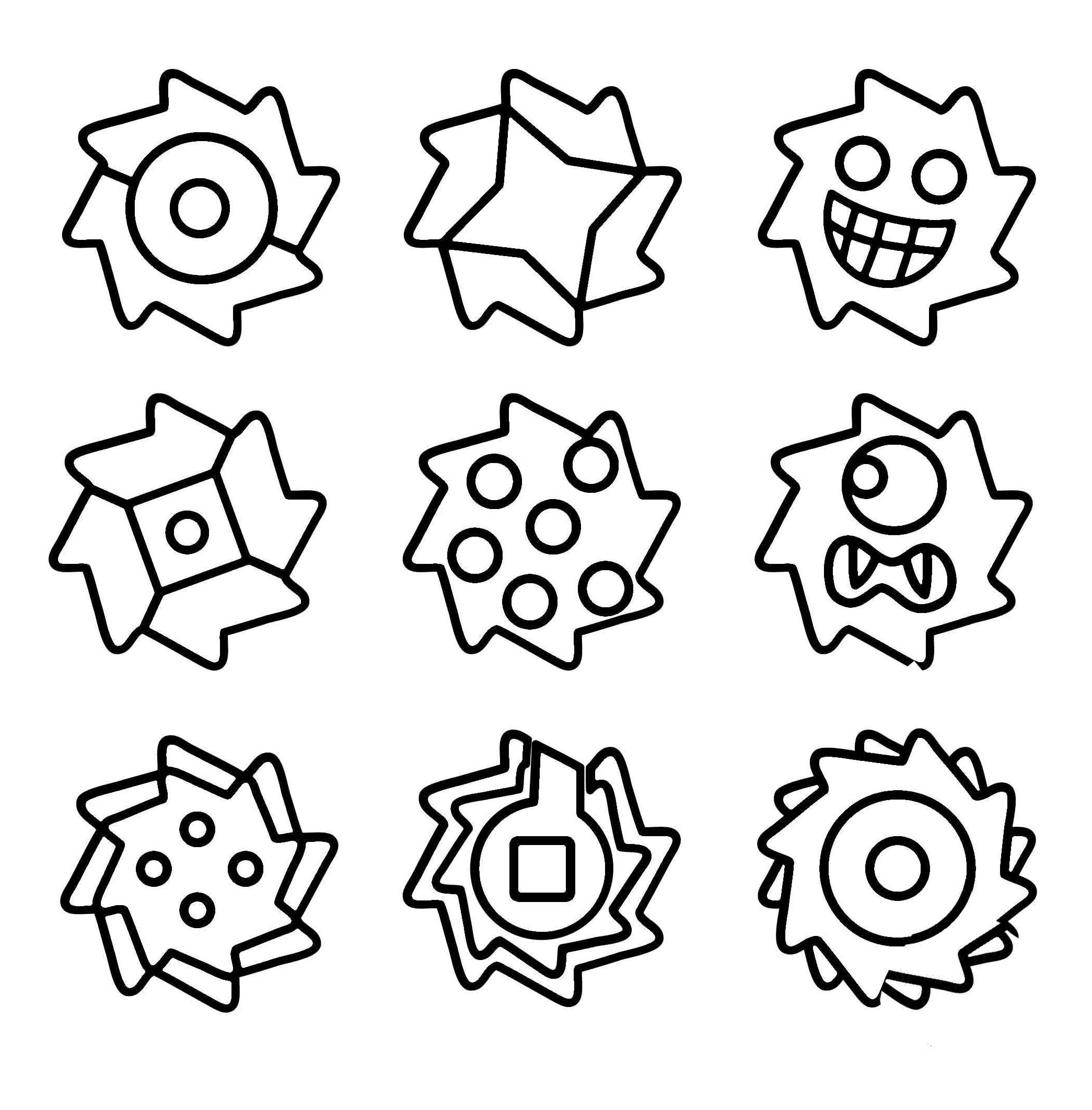 Fise de Colorat cu Geometry Dash gratuit simplu - Descărcați, imprimați ...