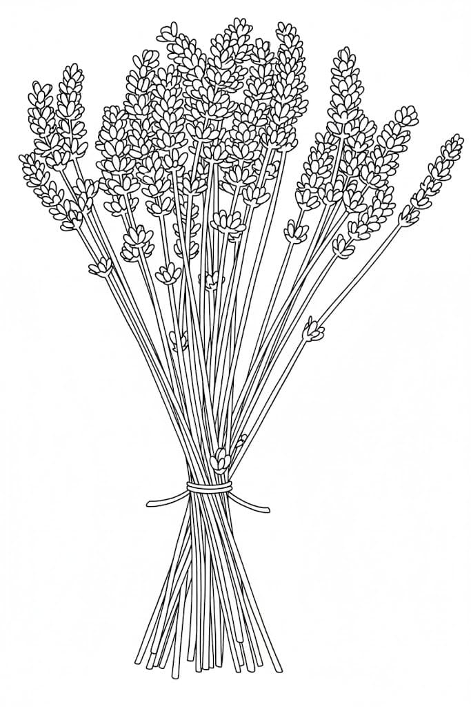Fise de Colorat cu Lavandă simplu la copii - Descărcați, imprimați sau ...