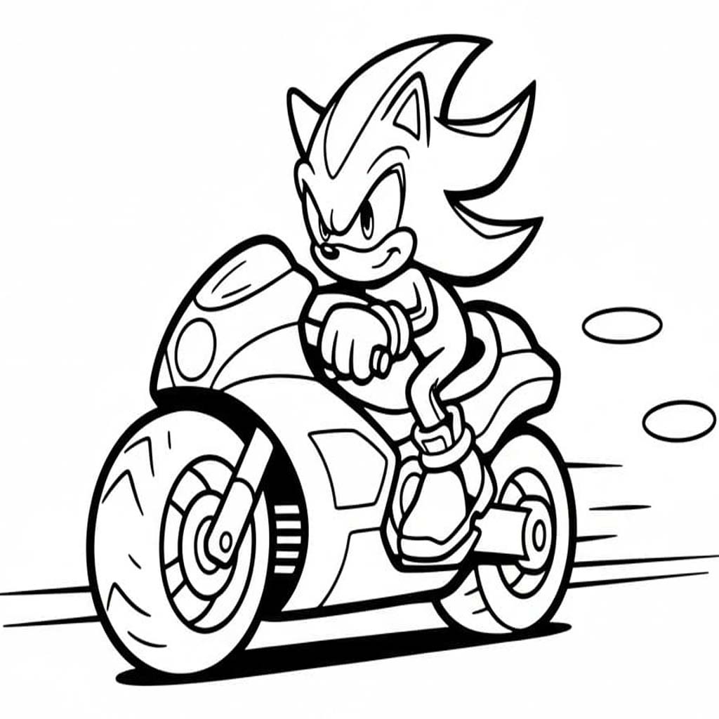 Fise de Colorat cu Shadow Sonic imprimabil gratuit pentru copii ...