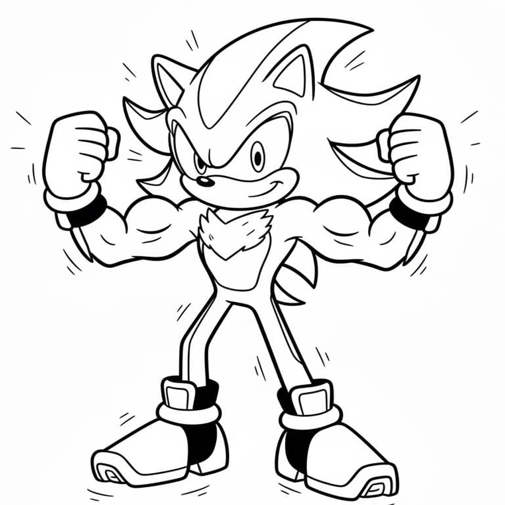 Fise de Colorat cu Shadow Sonic imprimabil gratuit uşor - Descărcați ...