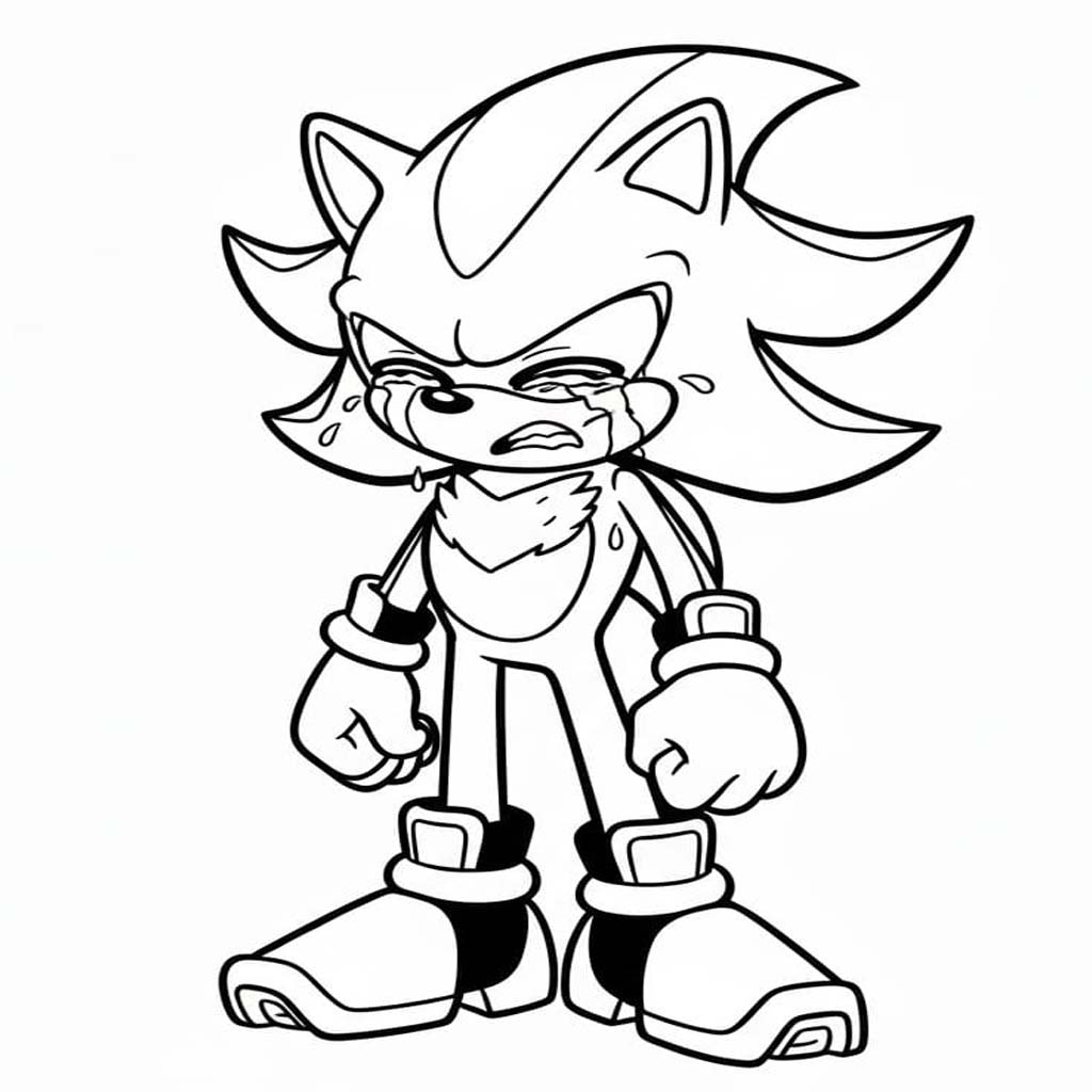 Fise de Colorat cu Shadow Sonic imprimabil simplu - Descărcați ...