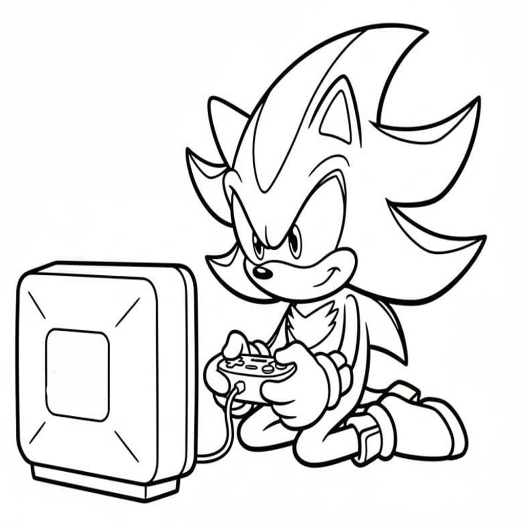 Fise de Colorat cu Shadow Sonic imprimabil uşor - Descărcați, imprimați ...