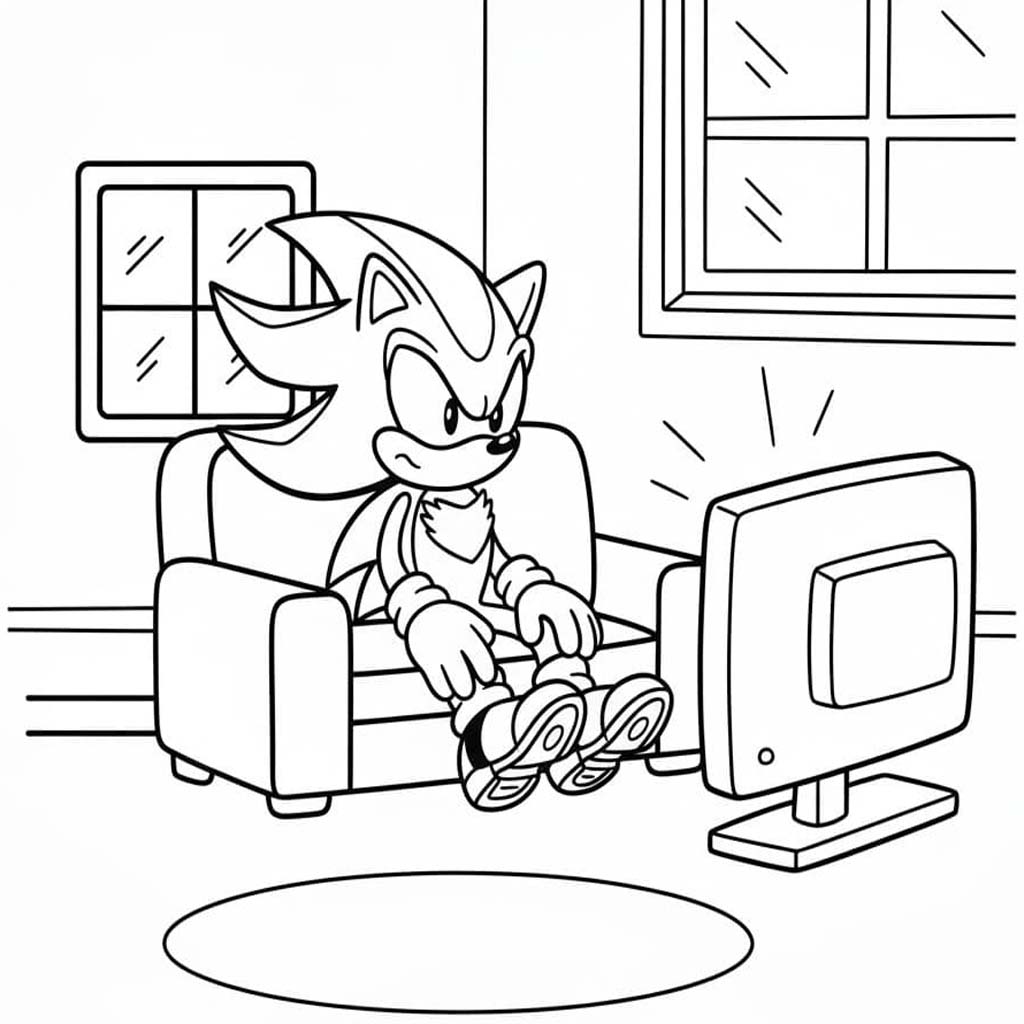 Fise de Colorat cu Shadow Sonic pentru copii - Descărcați, imprimați ...