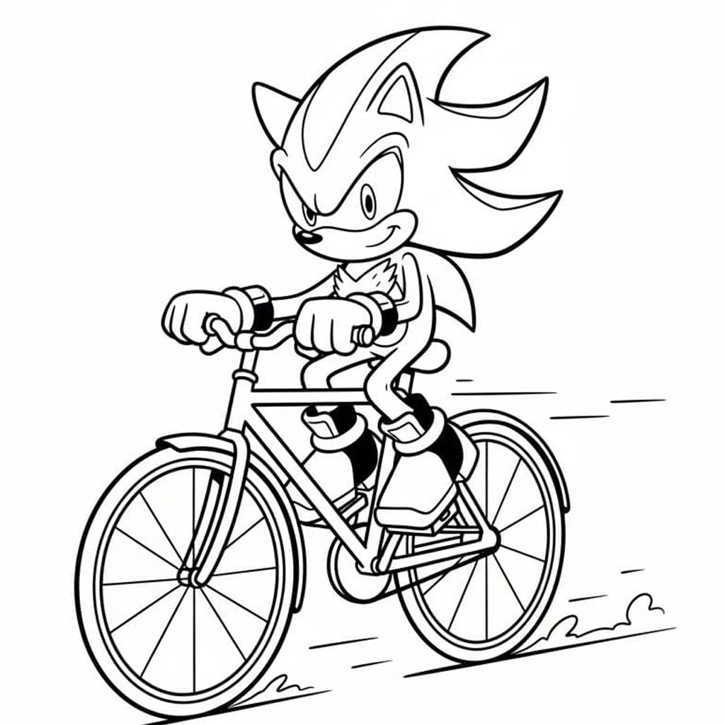 Fise de Colorat cu Shadow Sonic simplu la copii - Descărcați, imprimați ...